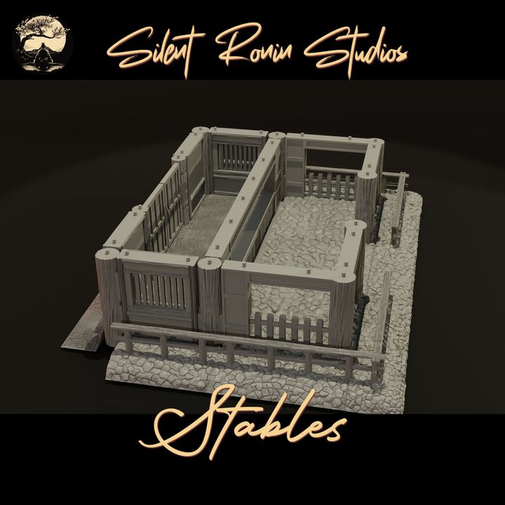 3D Printable Japanese Stables (assembly guide included) by Silent Ronin Studios